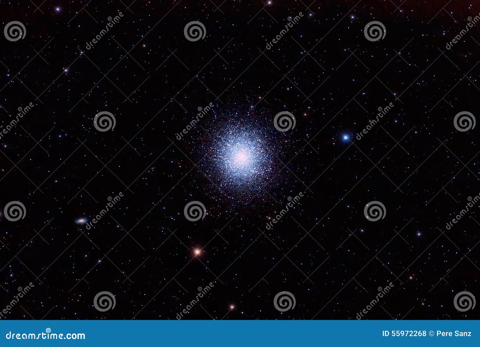 M13 Globular Cluster In Constellation Hercules Royalty-Free Stock ...