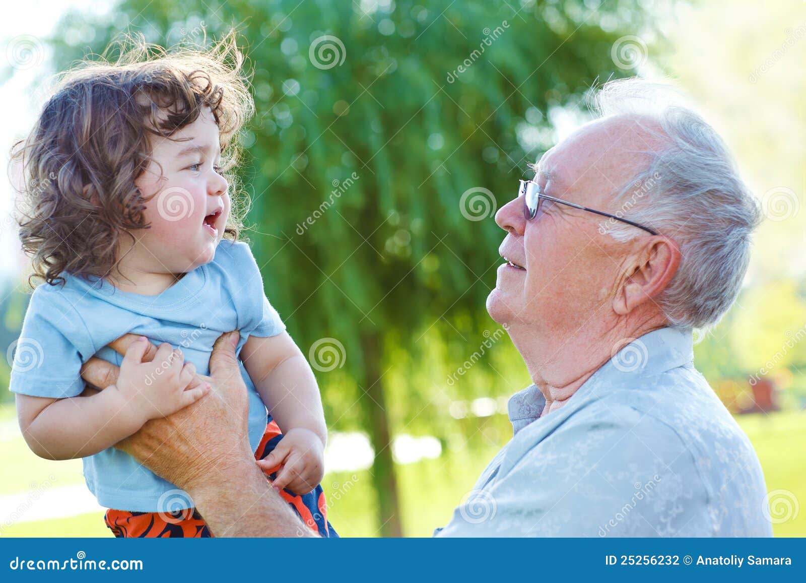 Great granddad and baby stock photo. Image of mature - 25256232