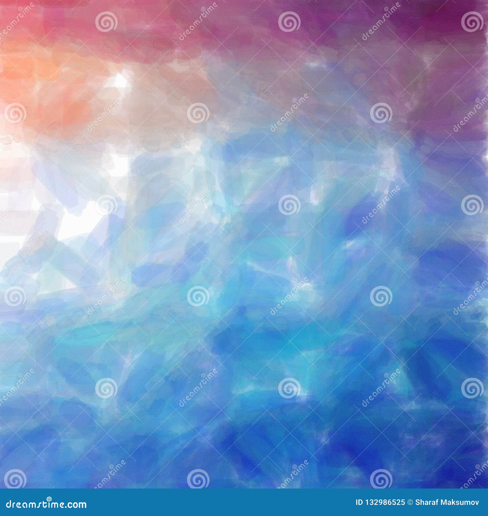 Illustration Of Abstract Blue And Purple Watercolor Square Background