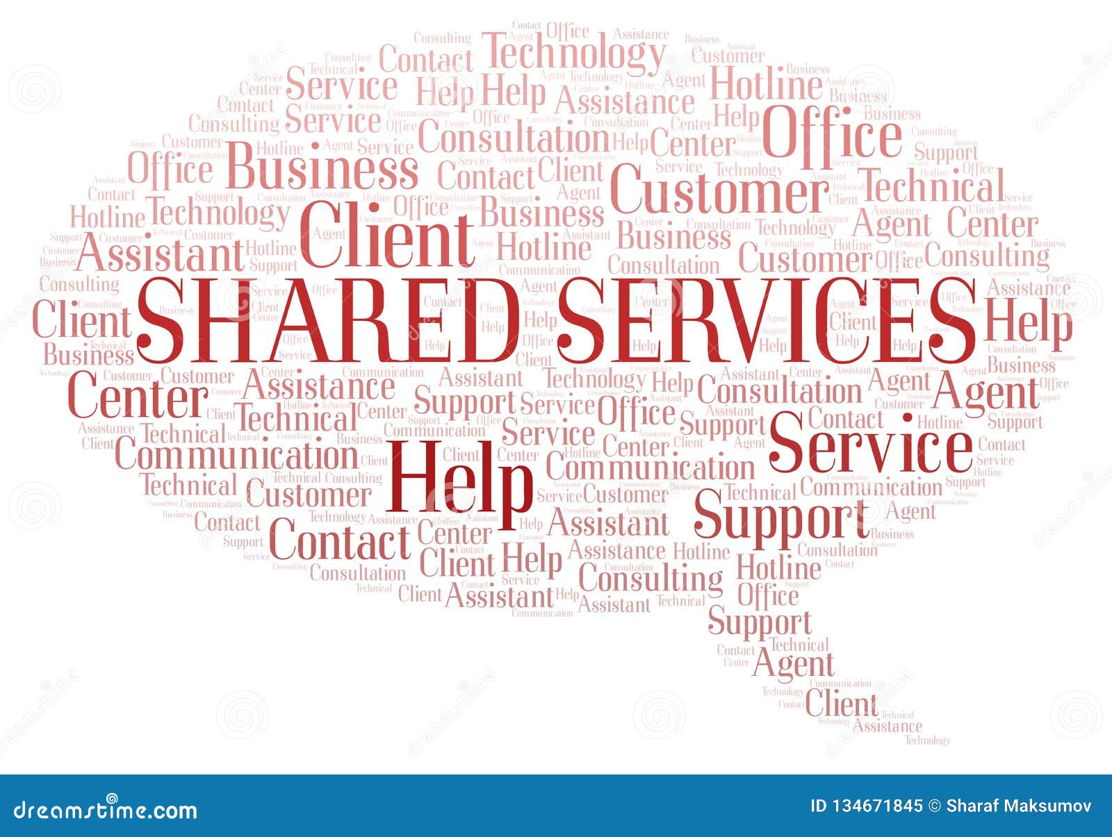 Shared Services word cloud stock illustration. Illustration of ...