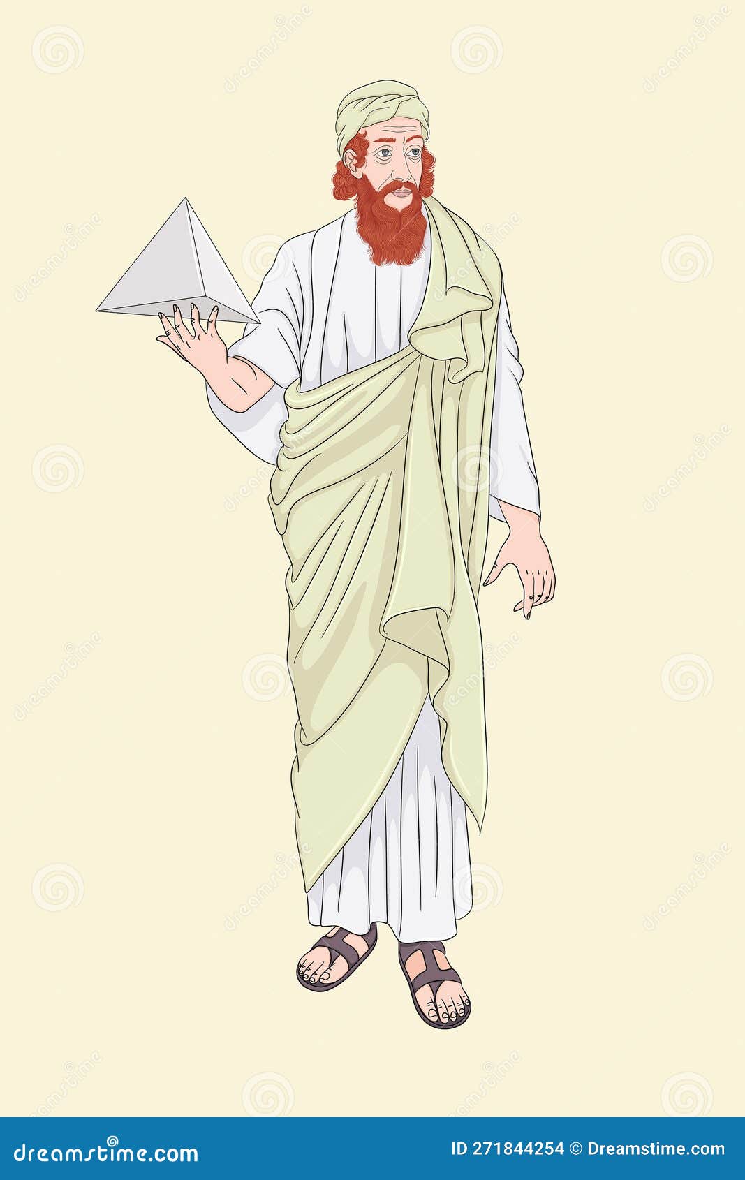 Pythagoras Cartoon Character. Vector Illustration. | CartoonDealer.com ...
