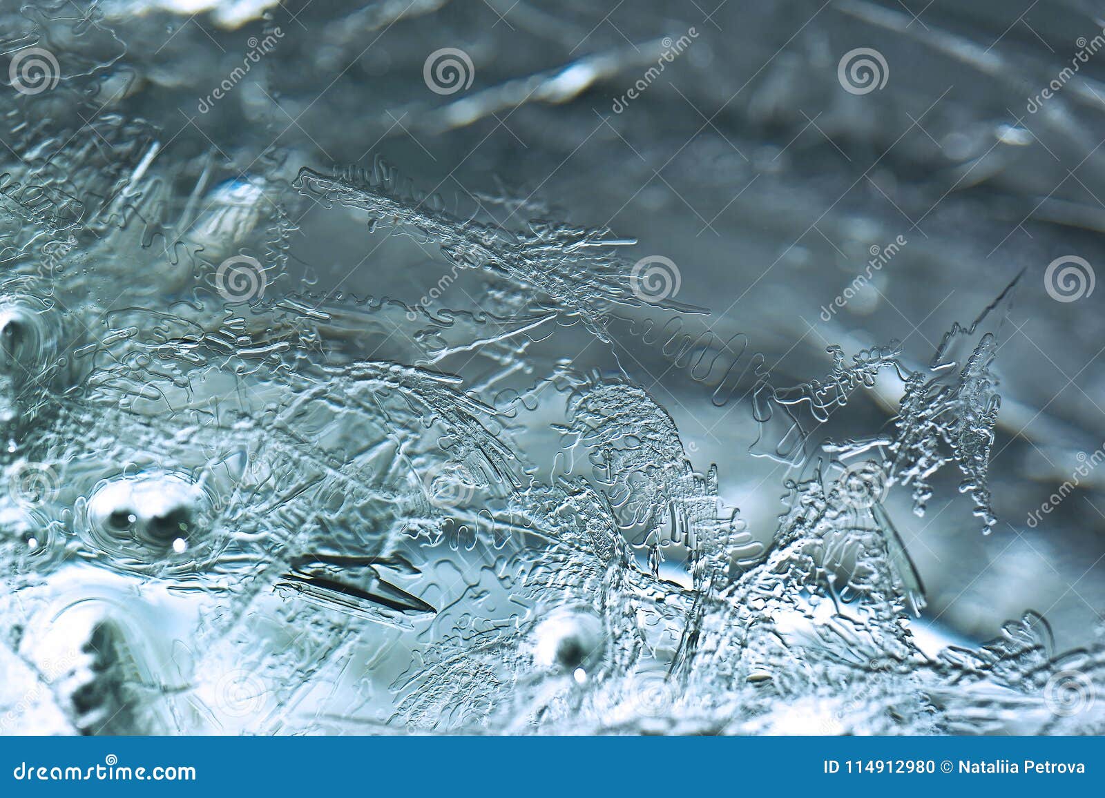 Great Grey Blue Wallpaper with Abstract Frost Prints Stock Photo ...