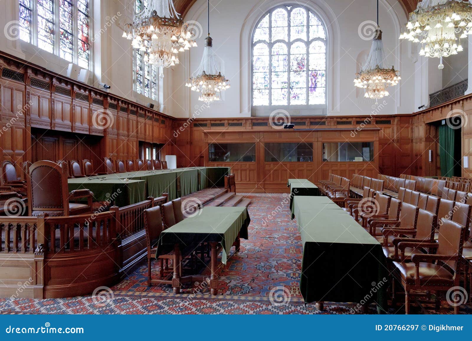 Old Great Hall of Justice - ICJ Court Room Stock Image - Image of ...