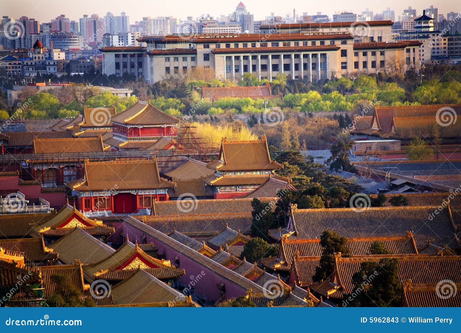 Great Hall Red Pavilion Beijing China Stock Image - Image of communist ...