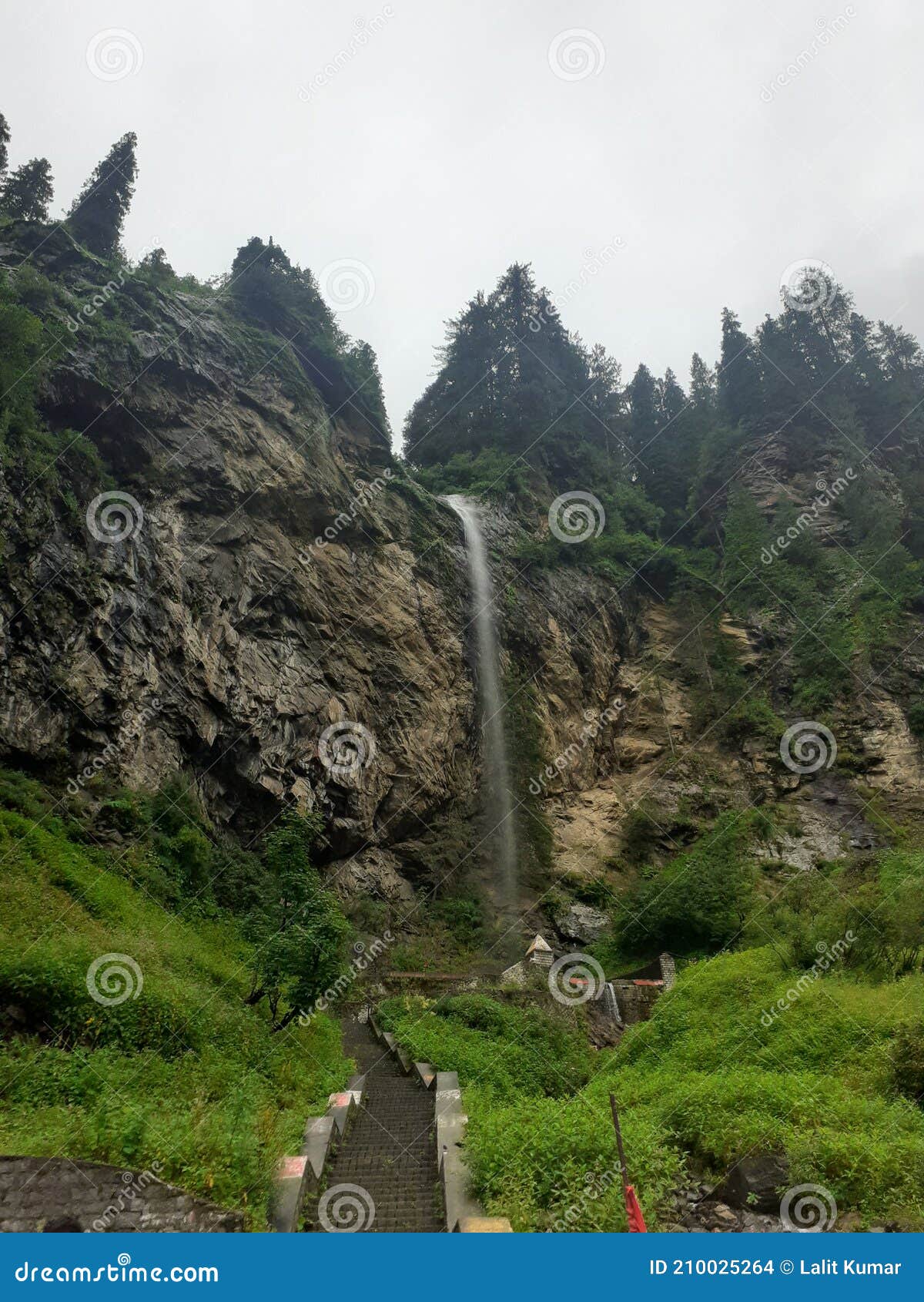 The Great Himalayas Waterfall Stock Photo - Image of himalayas, nature ...