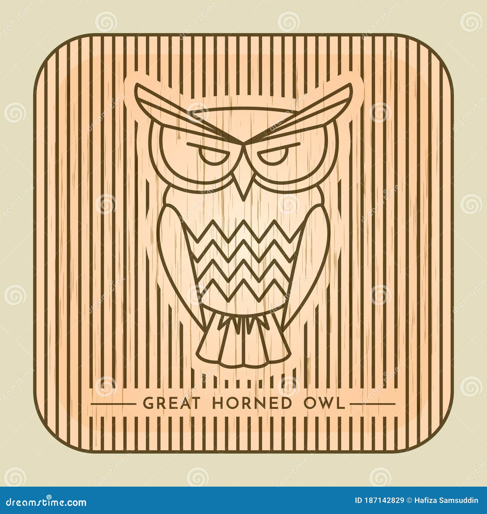 Great Horned Owl. Vector Illustration Decorative Design Stock Vector ...
