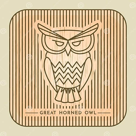 Great Horned Owl. Vector Illustration Decorative Design Stock Vector ...