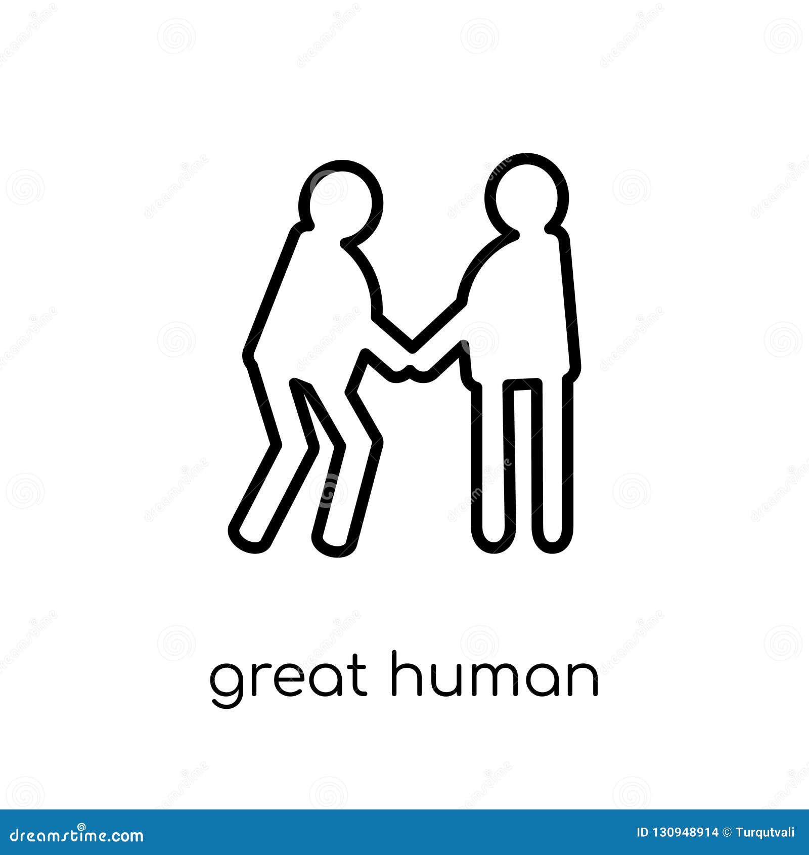 Great Human Icon. Trendy Modern Flat Linear Vector Great Human I Stock ...
