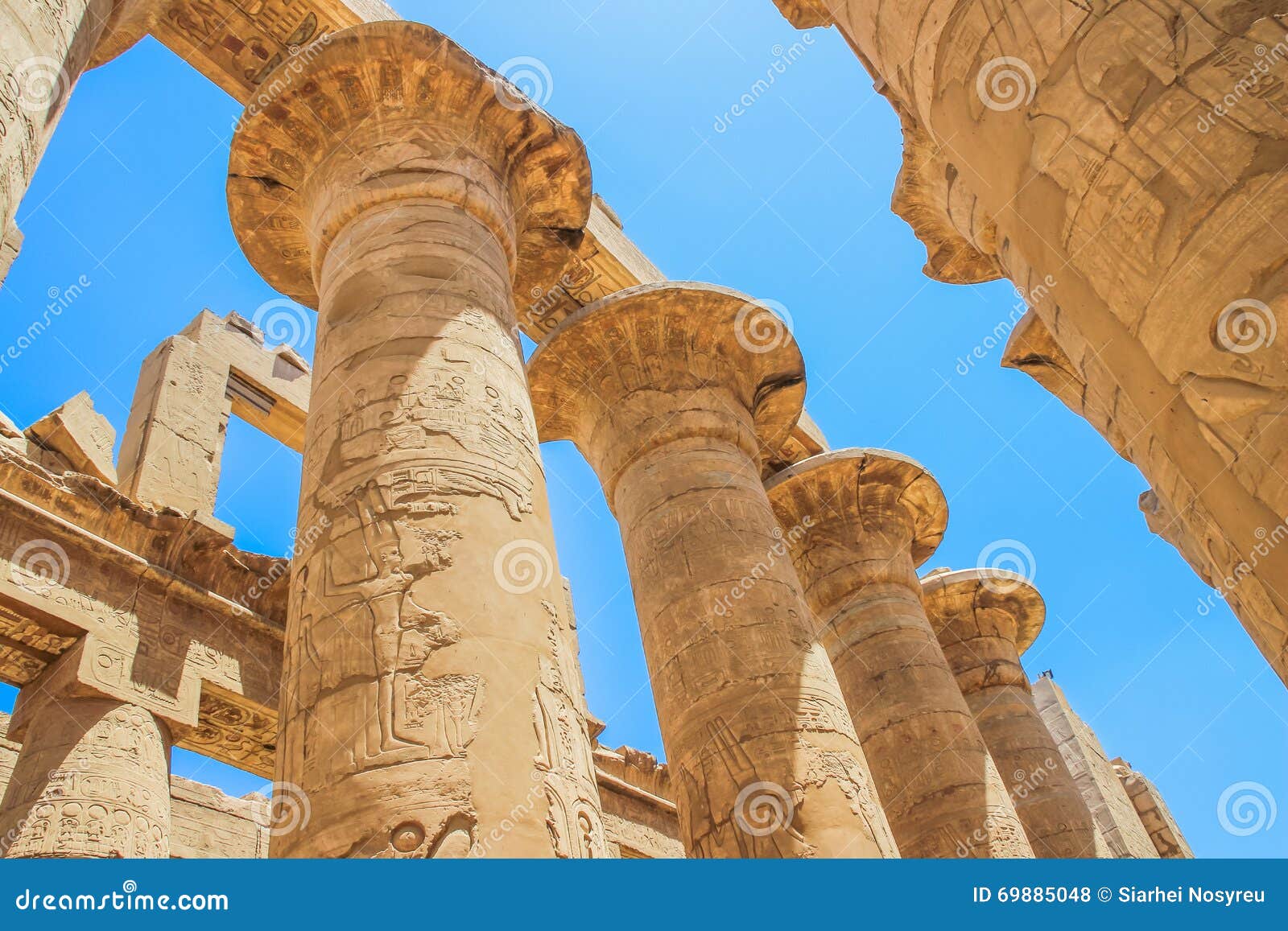 Great Hypostyle Hall And Clouds At The Temples Of Karnak (ancient ...