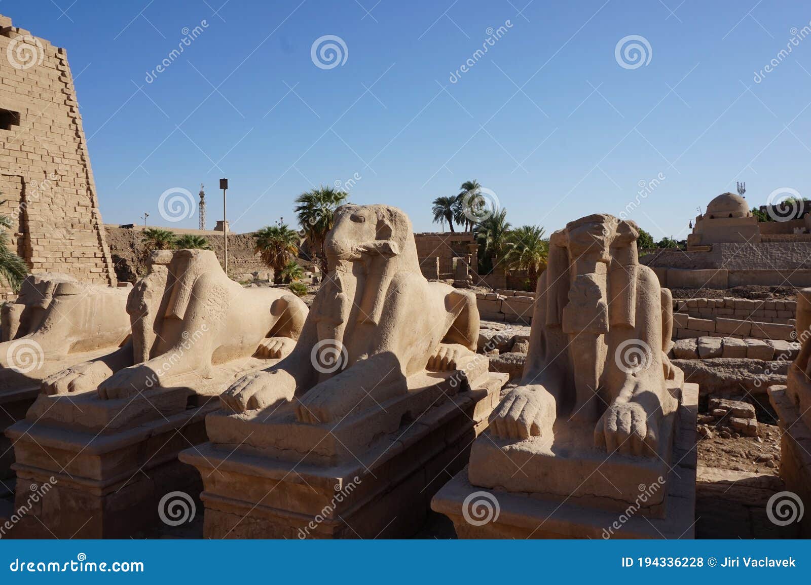 Great Hypostyle Hall and Clouds at the Temples of Karnak Stock Photo ...