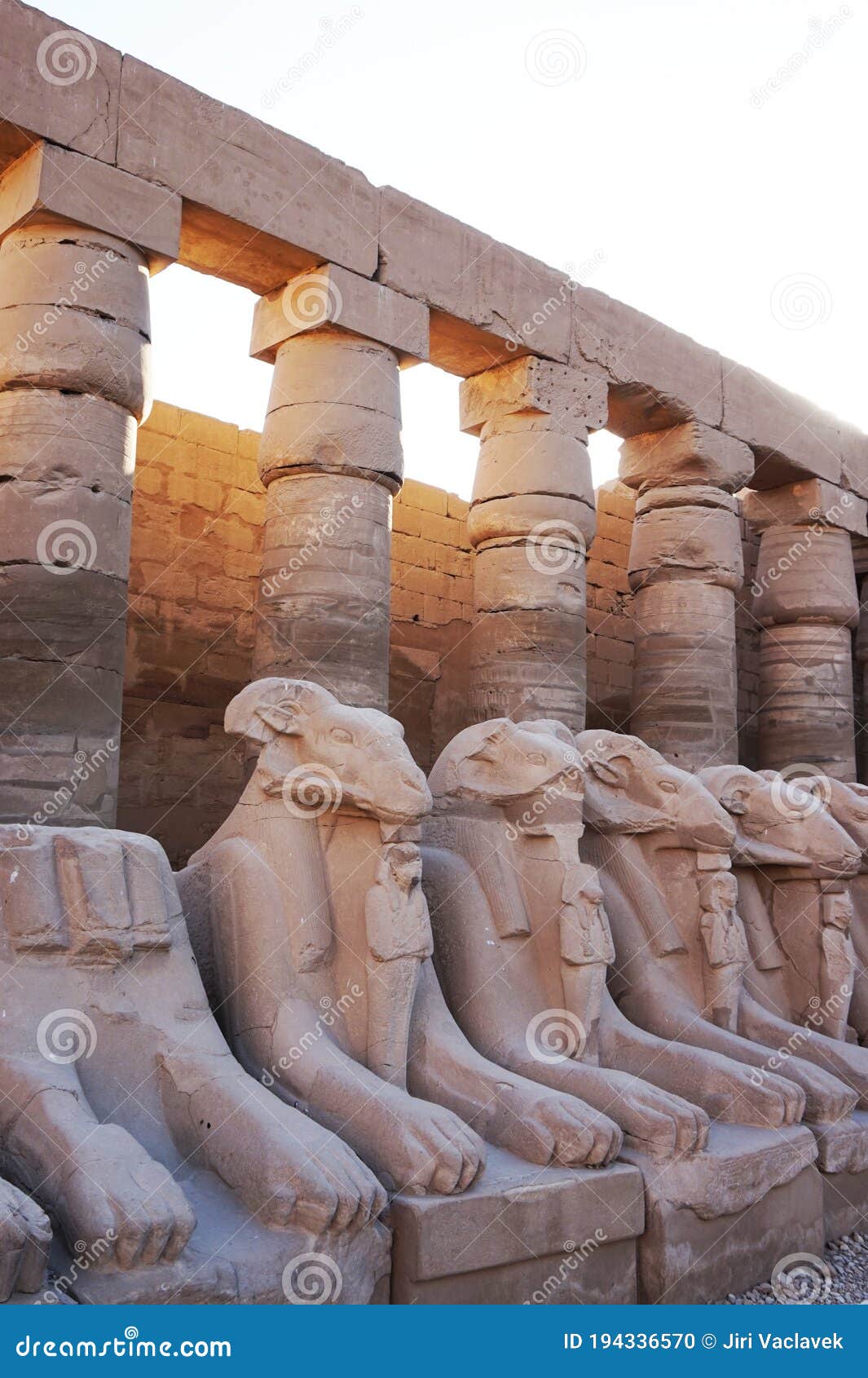 Great Hypostyle Hall and Clouds at the Temples of Karnak Stock Photo ...