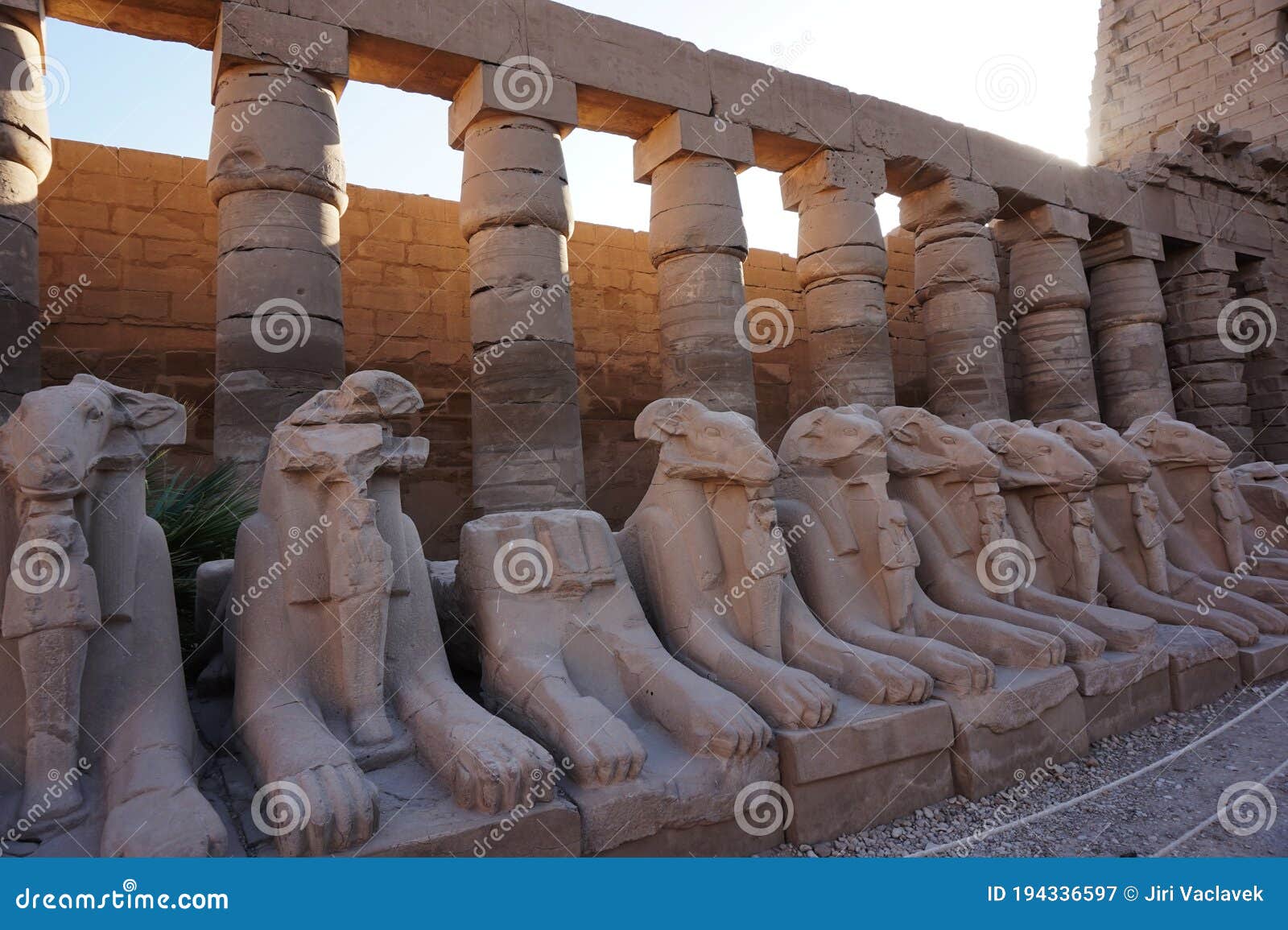 Great Hypostyle Hall and Clouds at the Temples of Karnak Stock Image ...