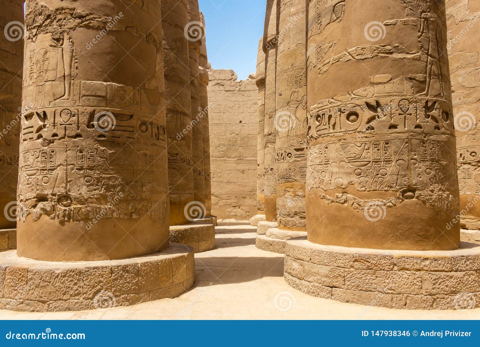 The Great Hypostyle Hall at Karnak, Egypt Editorial Photo - Image of ...