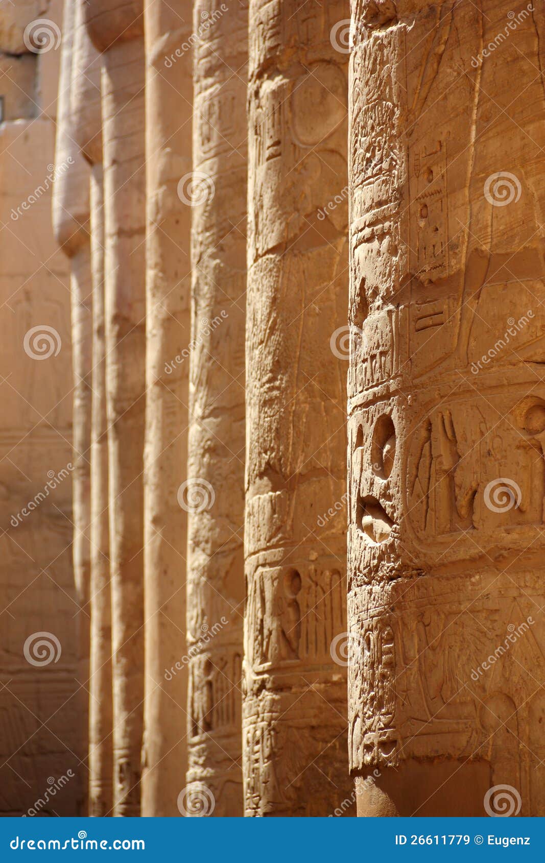 The Great Hypostyle Hall of the Temple of Karnak. Stock Image - Image ...