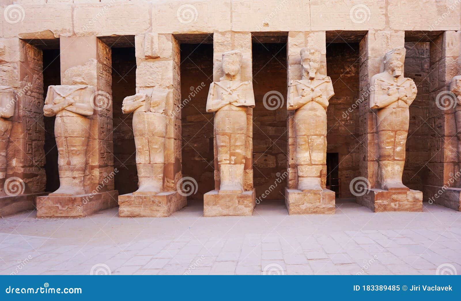 Great Hypostyle Hall at the Temples of Karnak Stock Image - Image of ...