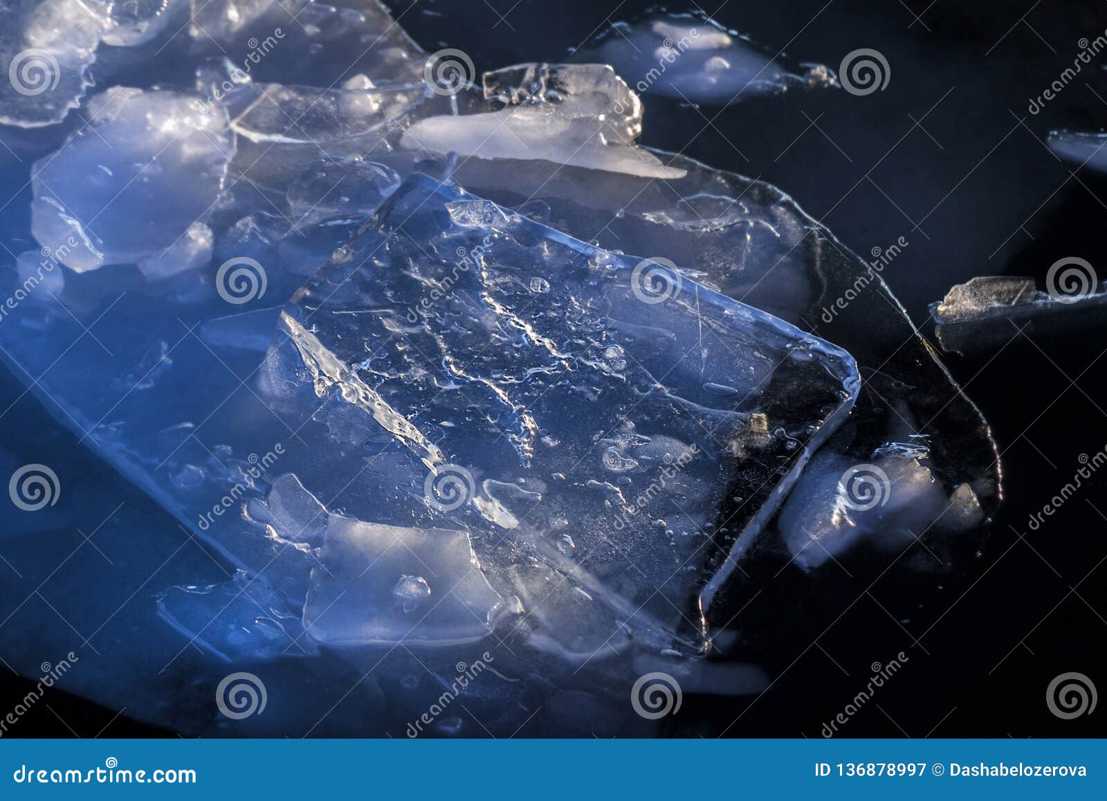 Great Ice in Shadows of Lights Stock Image - Image of shadow, landscape ...