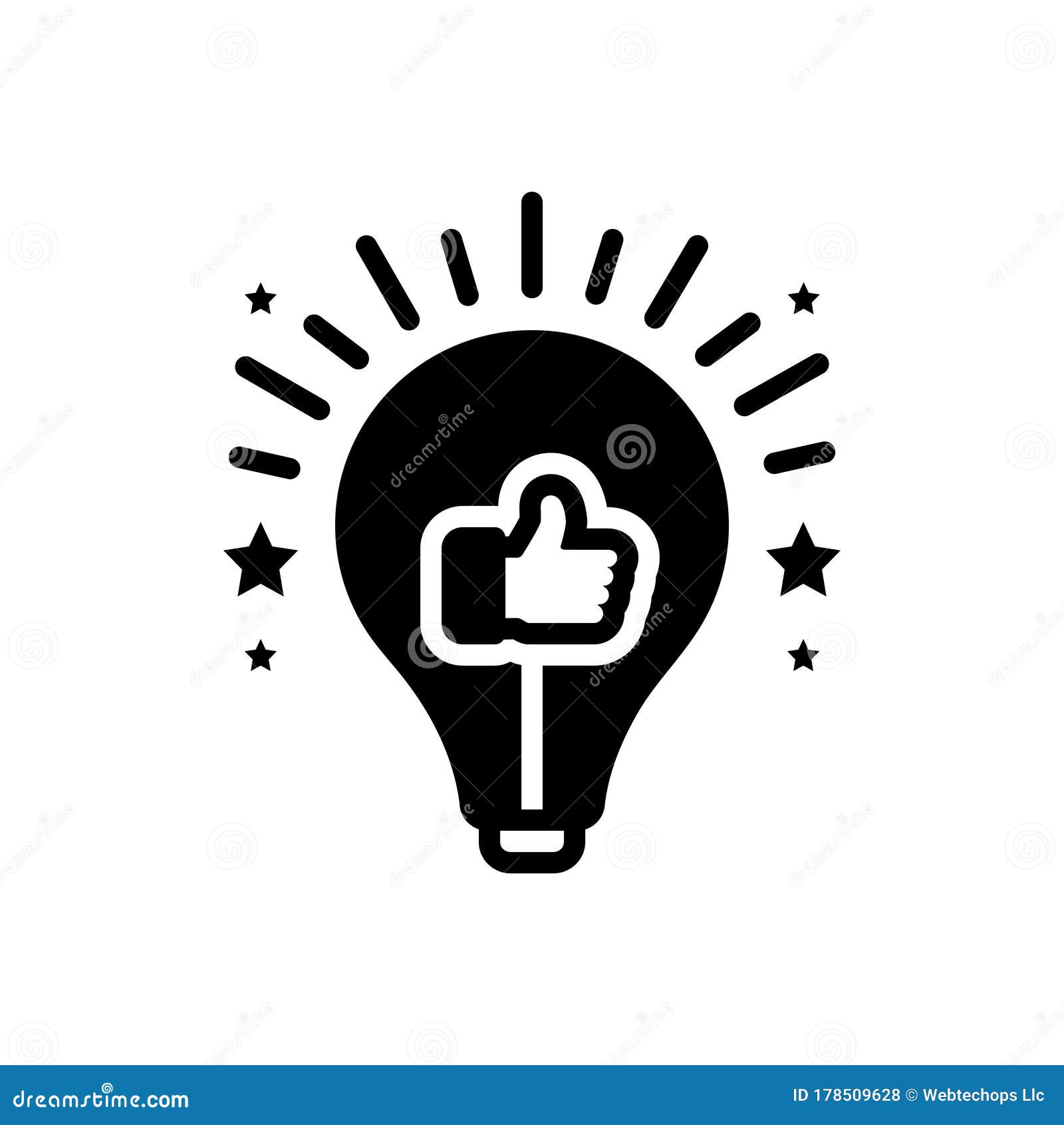Black Solid Icon for Great, Thumb and Awesome Stock Vector ...
