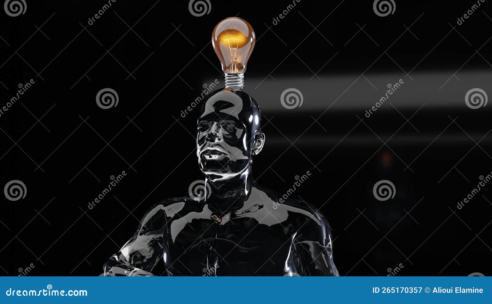 Great Idea. Answer, Human Thinking and Looking for Answer, Light Bulb ...