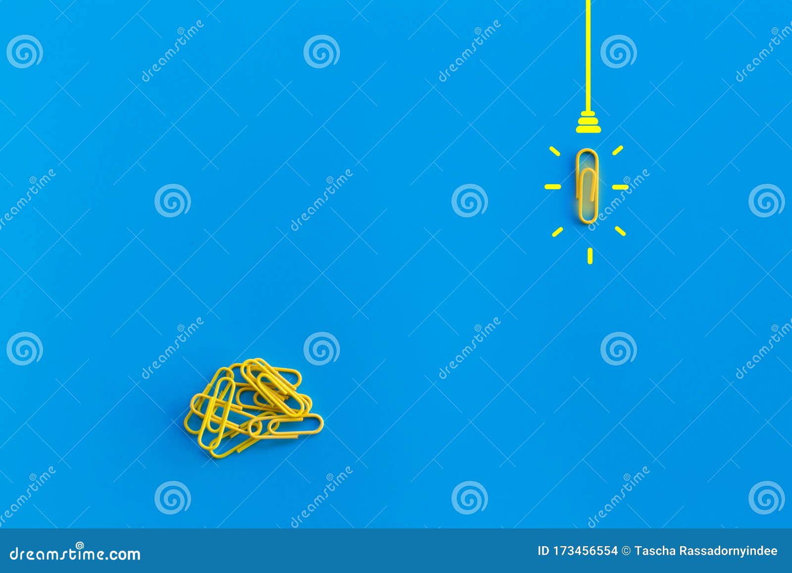 Great Ideas Concept with Paperclip,thinking,creativity,light Bulb Stock ...
