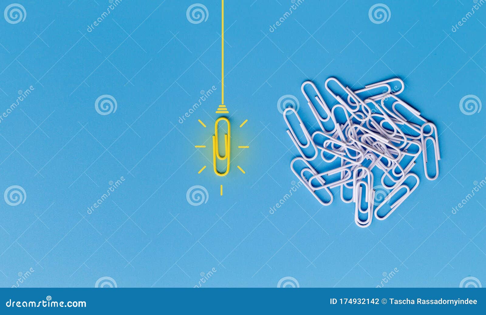 Great Ideas Concept with Paperclip,thinking,creativity,light Bulb Stock ...