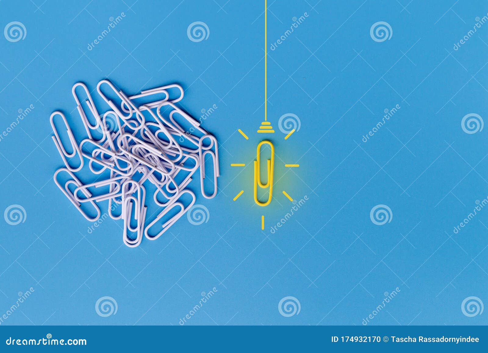 Great Ideas Concept with Paperclip,thinking,creativity,light Bulb on ...