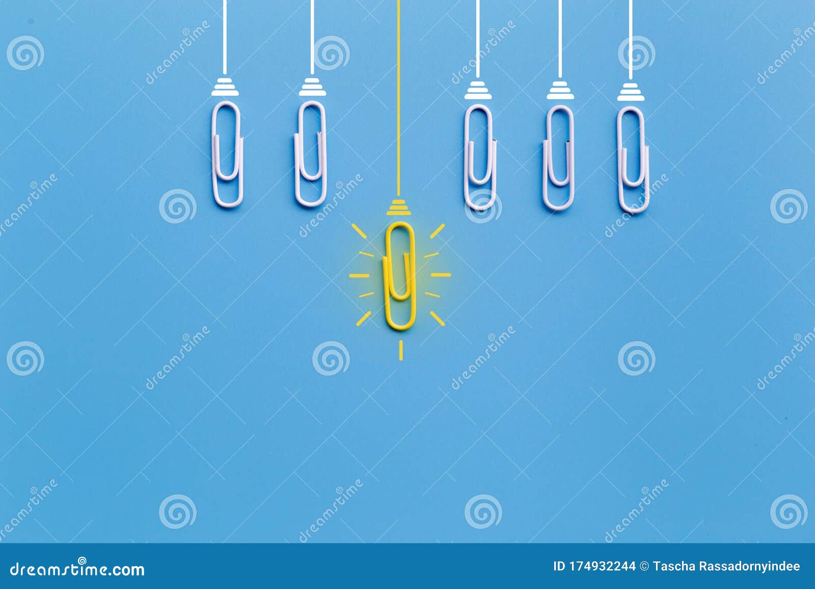 Great Ideas Concept with Paperclip,thinking,creativity,light Bulb on ...