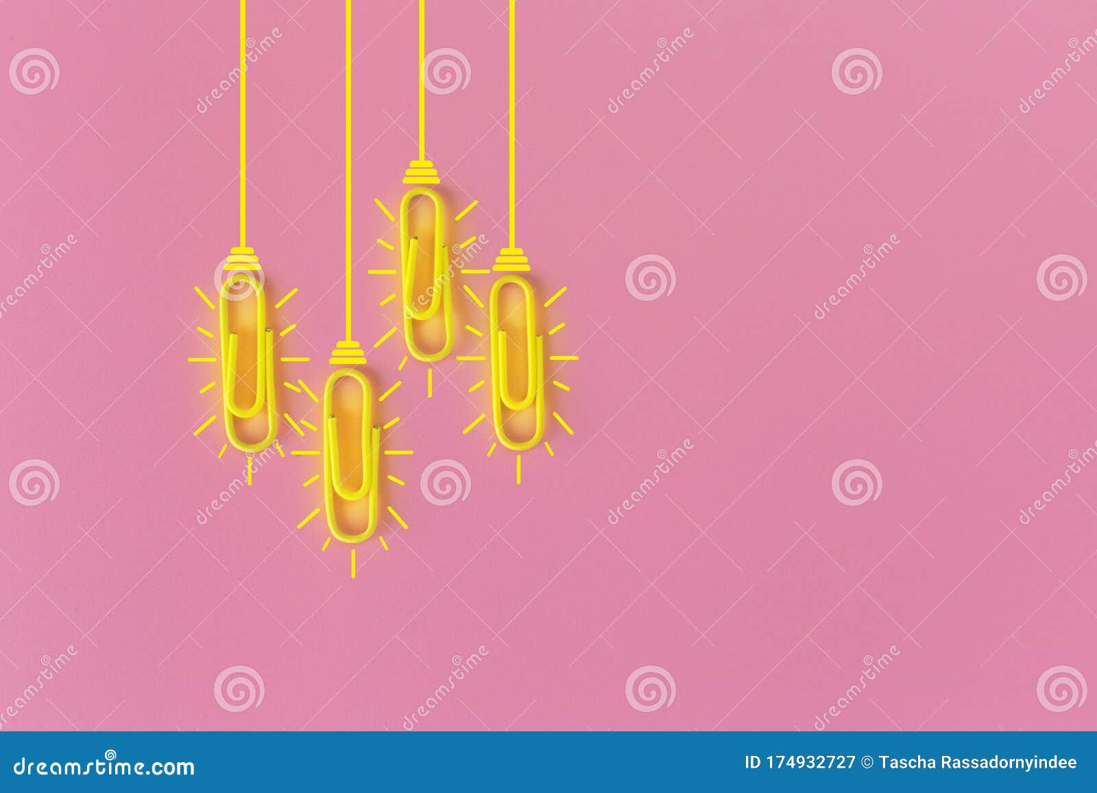 Great Ideas Concept with Paperclip,thinking,creativity,light Bulb on ...