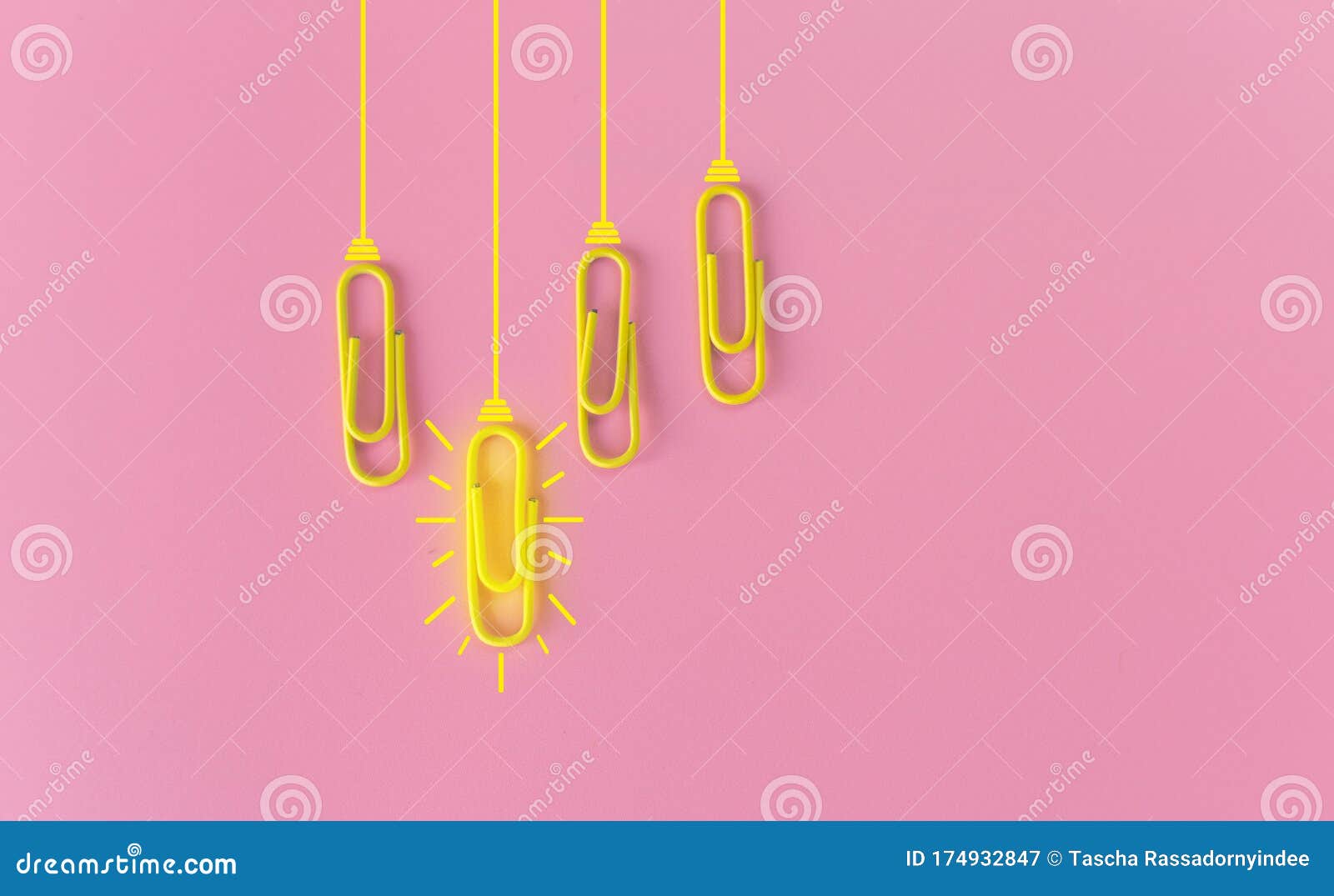 Great Ideas Concept with Paperclip,thinking,creativity,light Bulb on ...