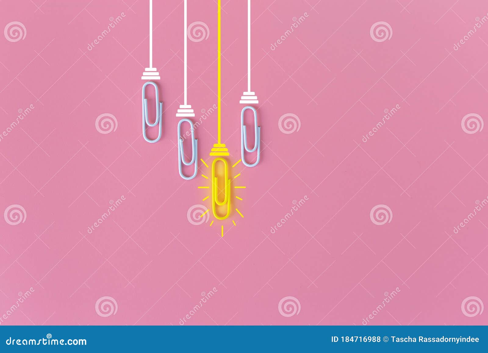 Great Ideas Concept With Paperclip,thinking,creativity,light Bulb On ...