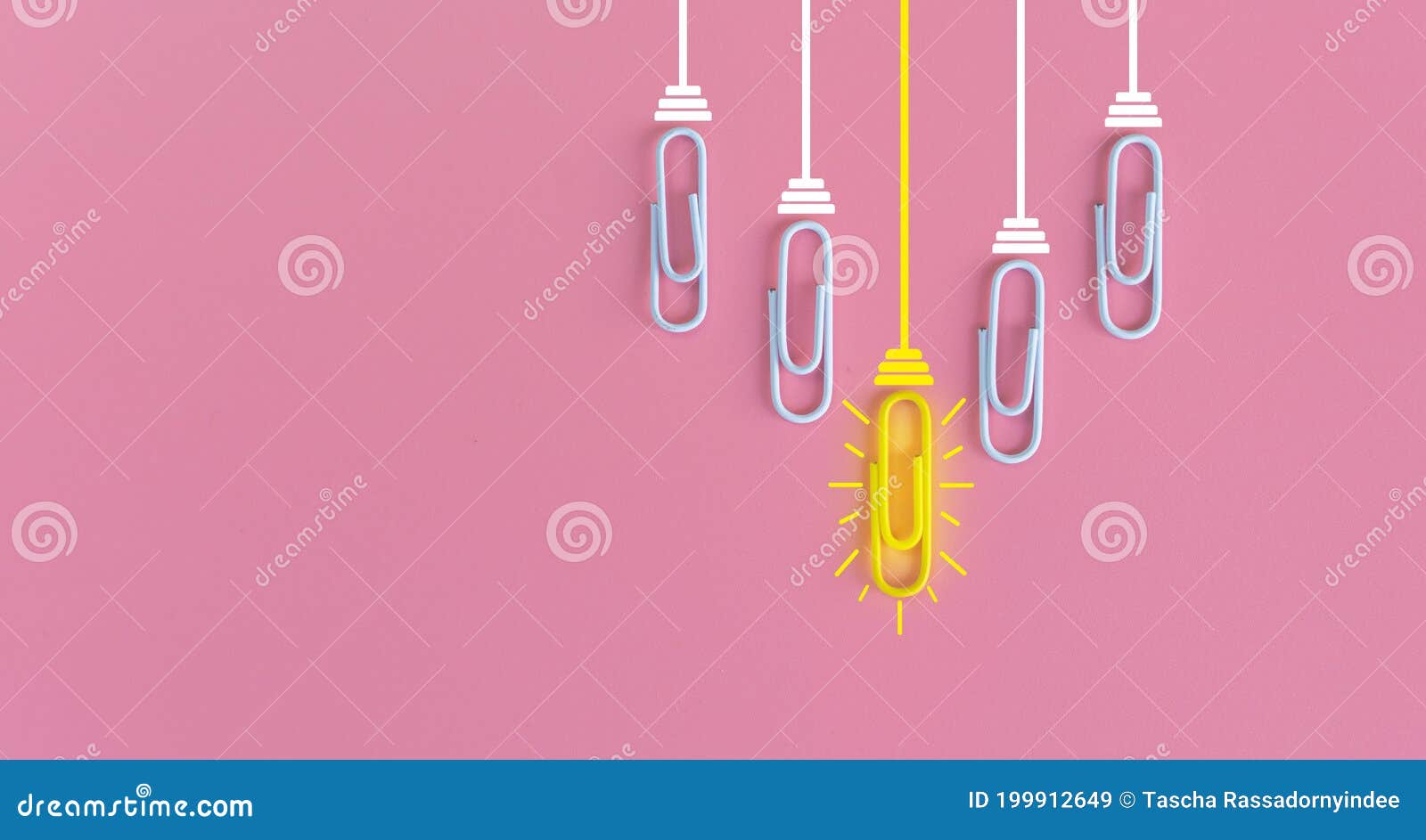 Great Ideas Concept with Paperclip,thinking,creativity,light Bulb on ...
