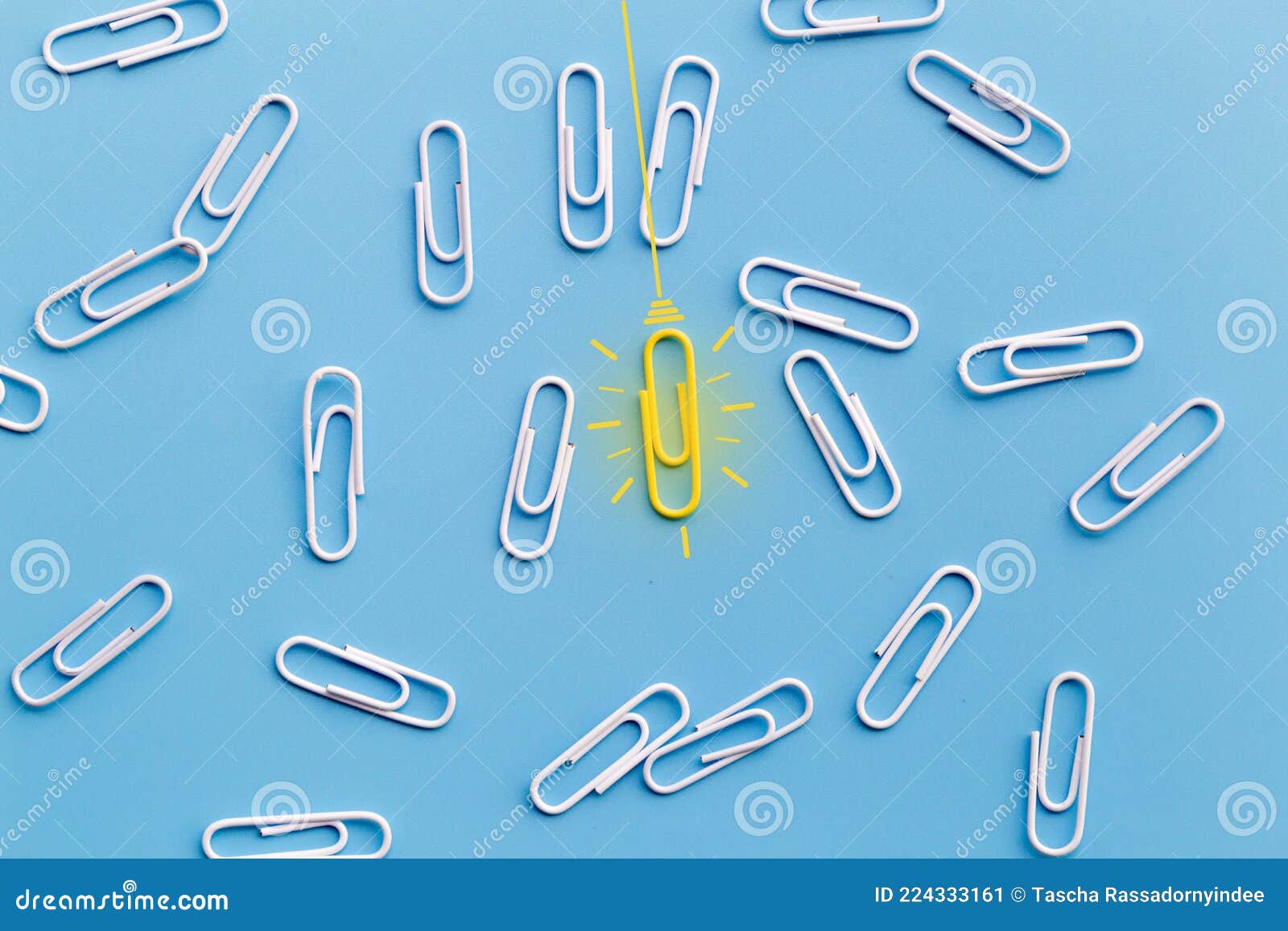 Great Ideas Concept with Paperclip ,thinking ,creativity ,light Bulb on ...