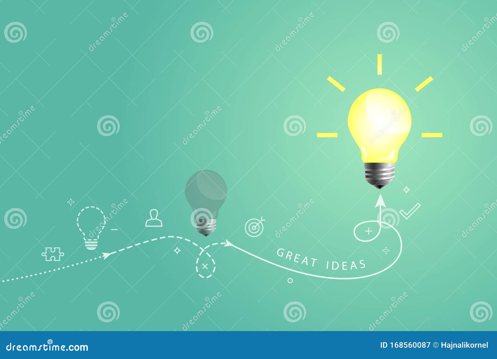 Great Ideas and Progress Concept Stock Vector - Illustration of ...