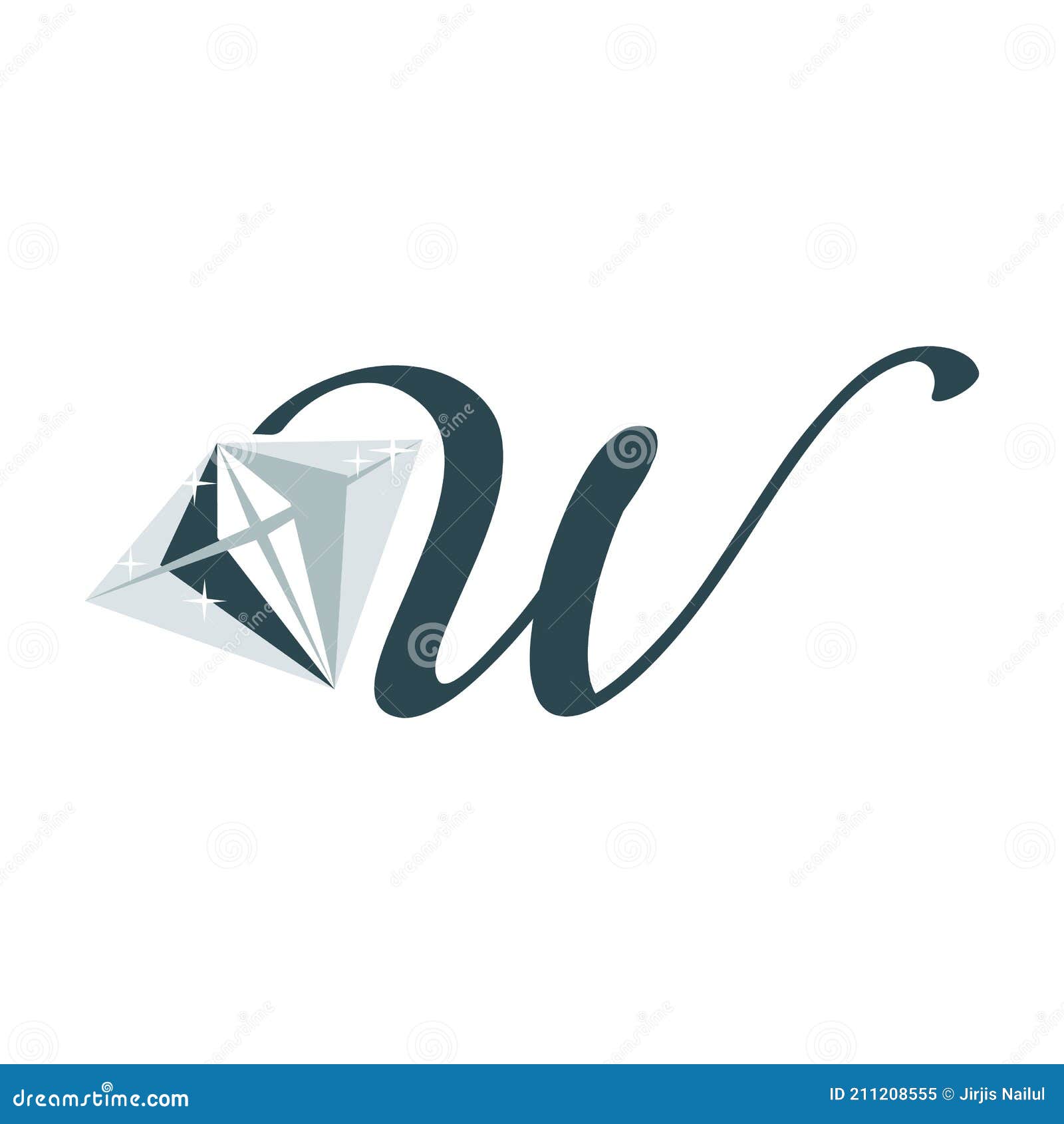 Jewelry Diamond W Initial Letter W Logo Vector with Modern Styles ...
