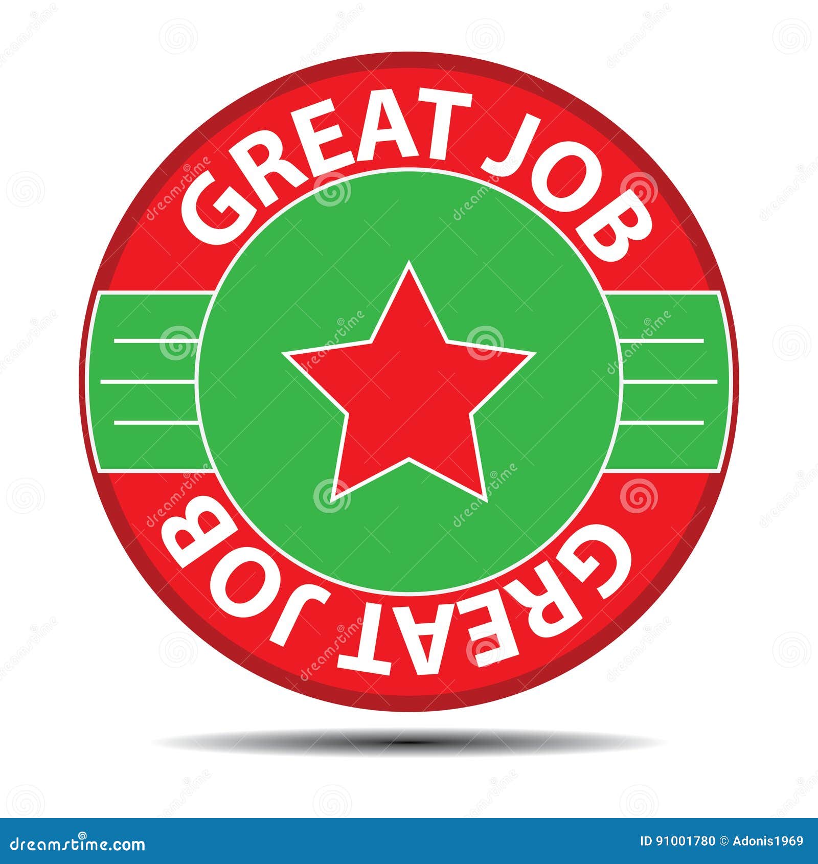 Great Job Badge stock vector. Illustration of hard, work - 91001780