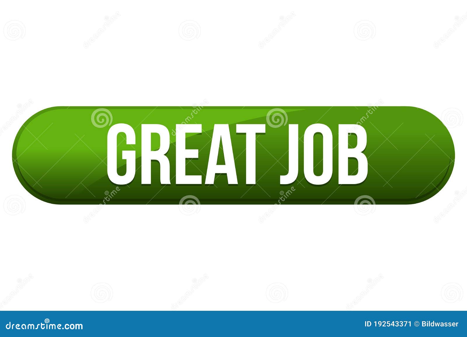 Great Job Button. Green Vector Badge Stock Vector - Illustration of ...
