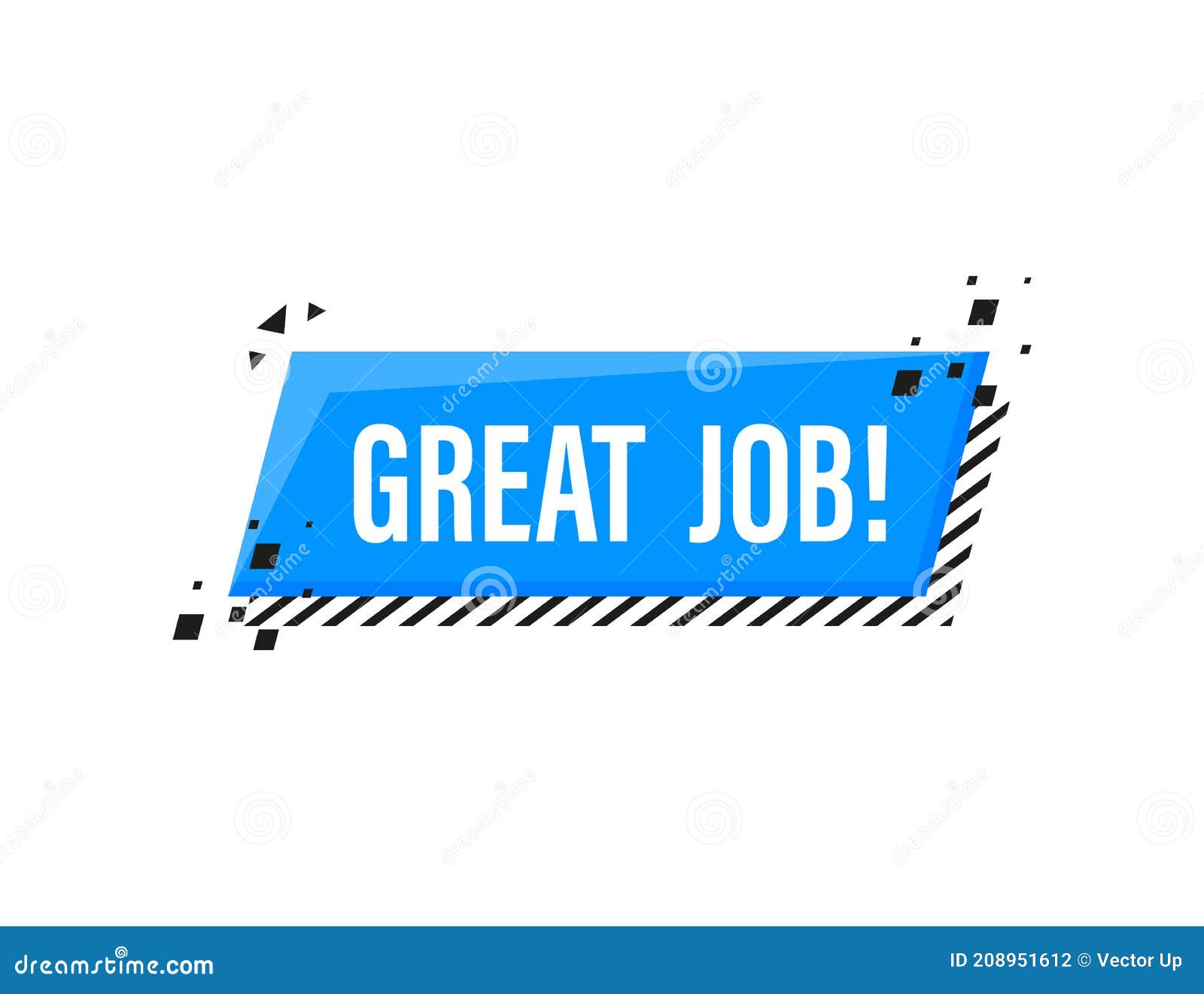 Great Job Megaphone Banner in 3D Style on White Background. Vector ...