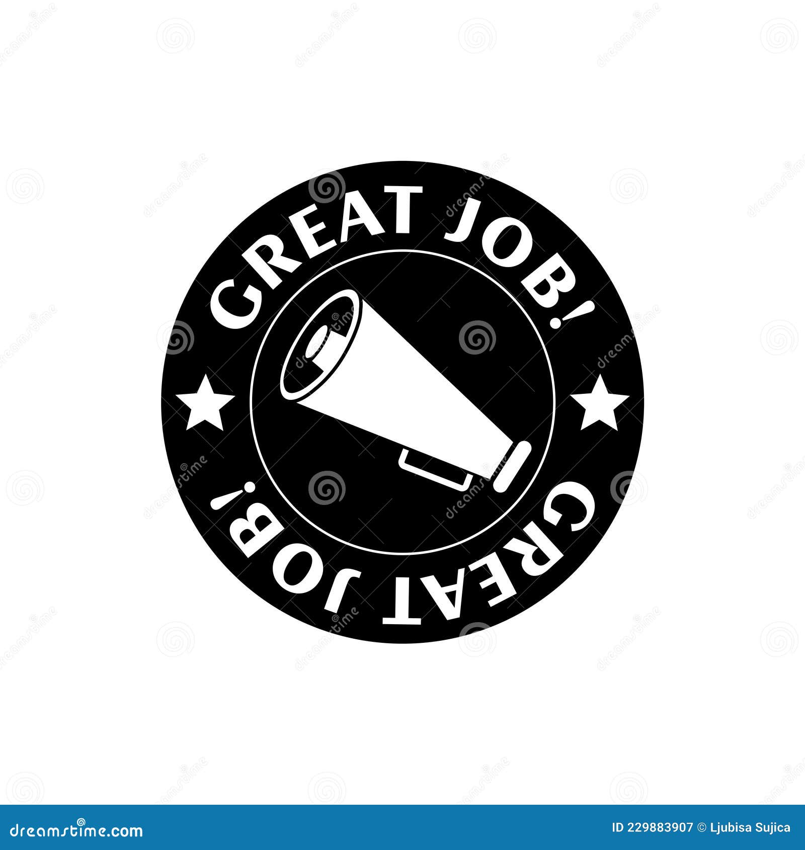 Great Job Symbol Isolated on White Background Stock Vector ...