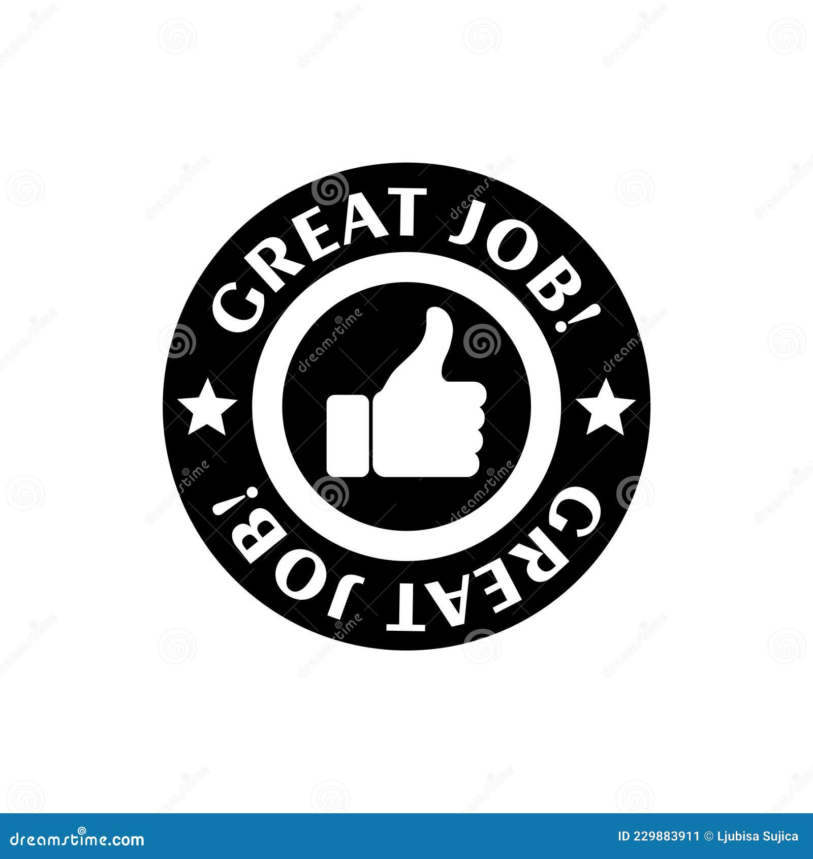 Great Job Symbol Isolated on White Background Stock Vector ...