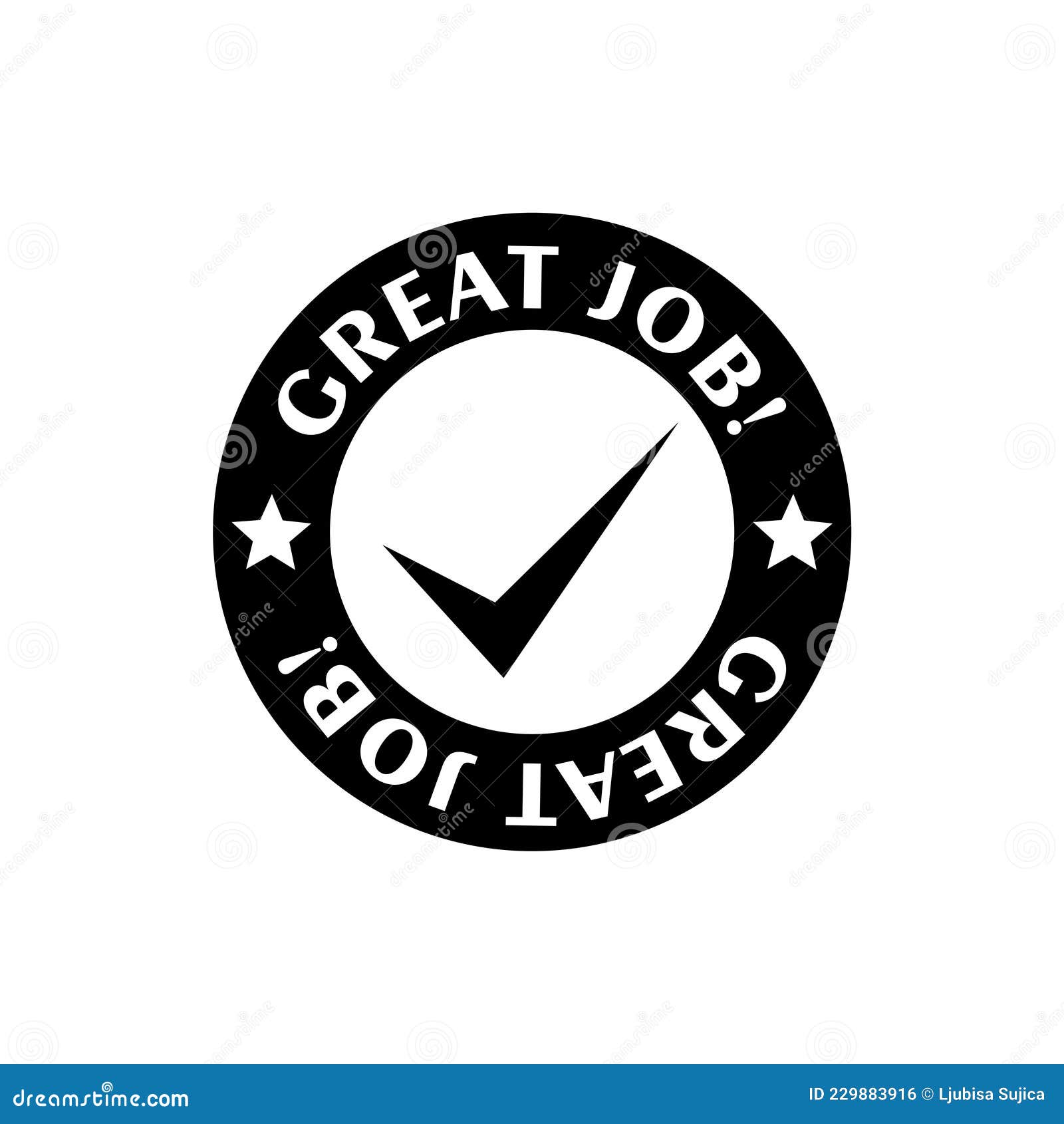 Great Job Symbol Isolated on White Background Stock Vector ...