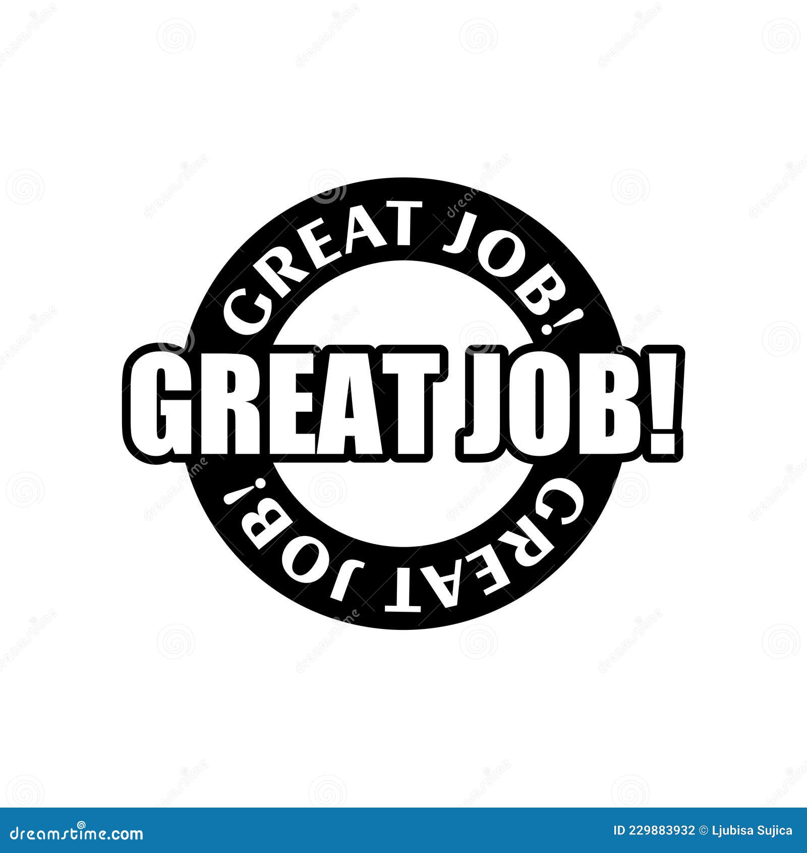 Great Job Symbol Isolated on White Background Stock Vector ...