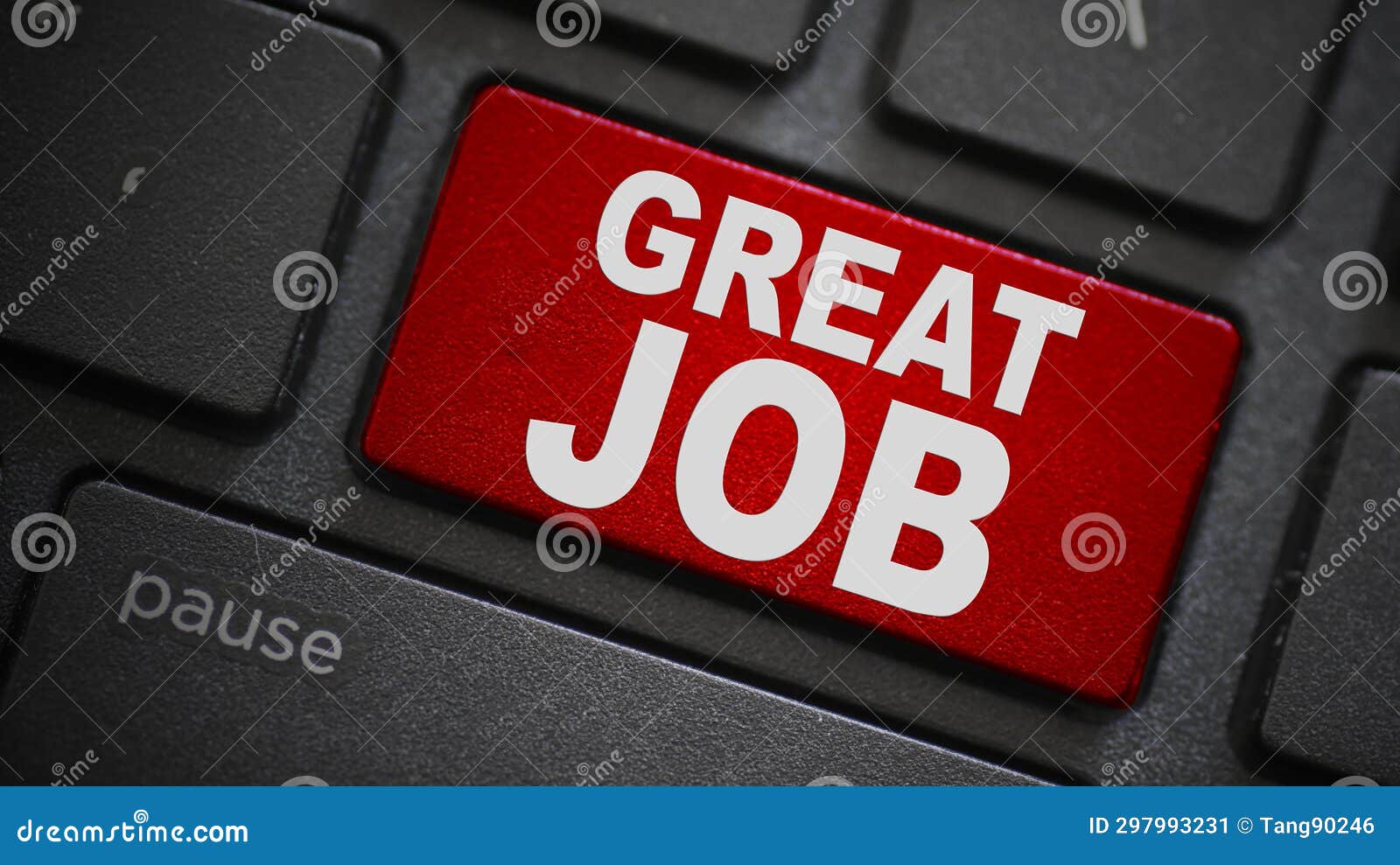 Great Job Text Button on Keyboard Stock Image - Image of text, good ...