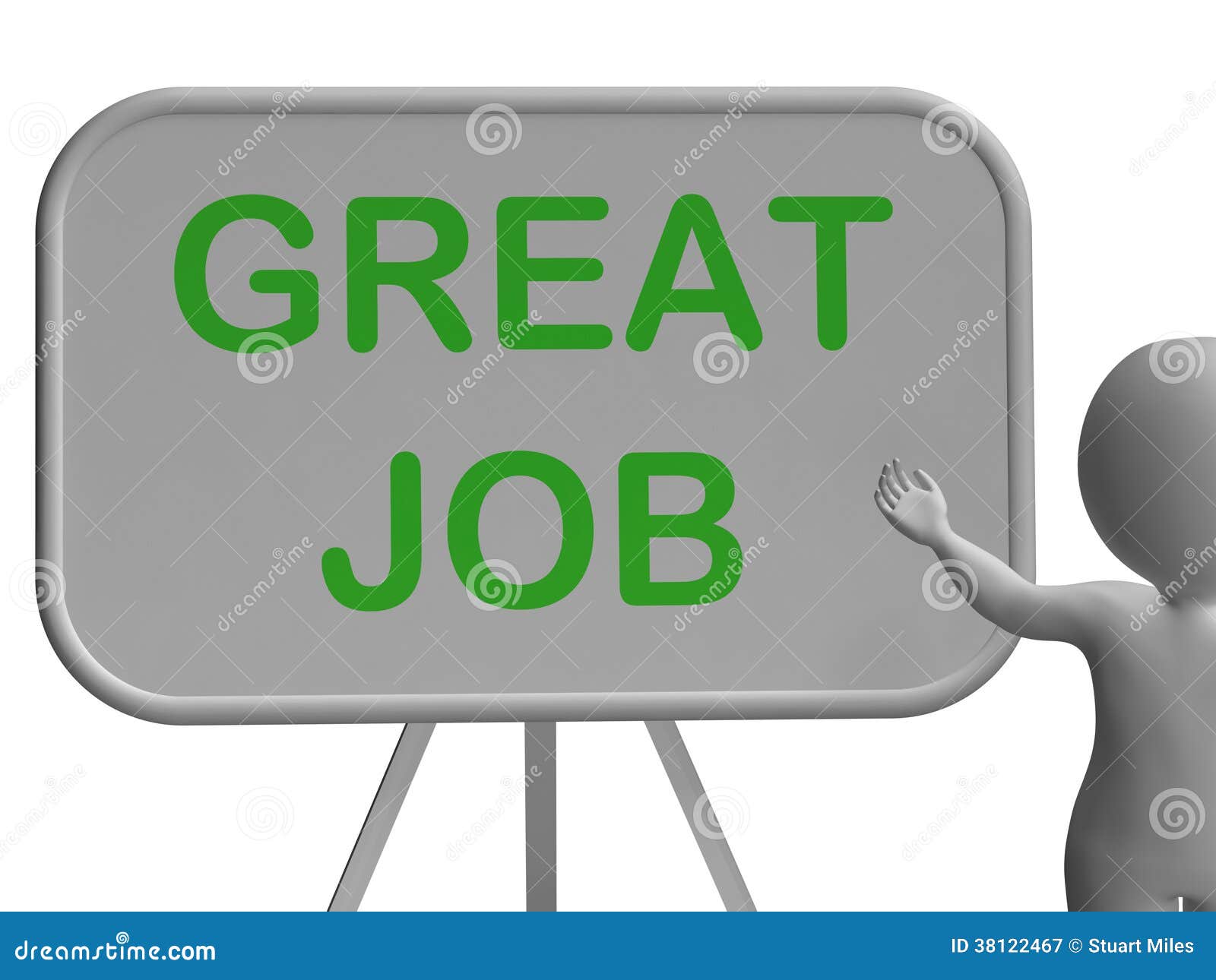 Great Job Means Accomplishment Celebration And Congratulations Royalty ...