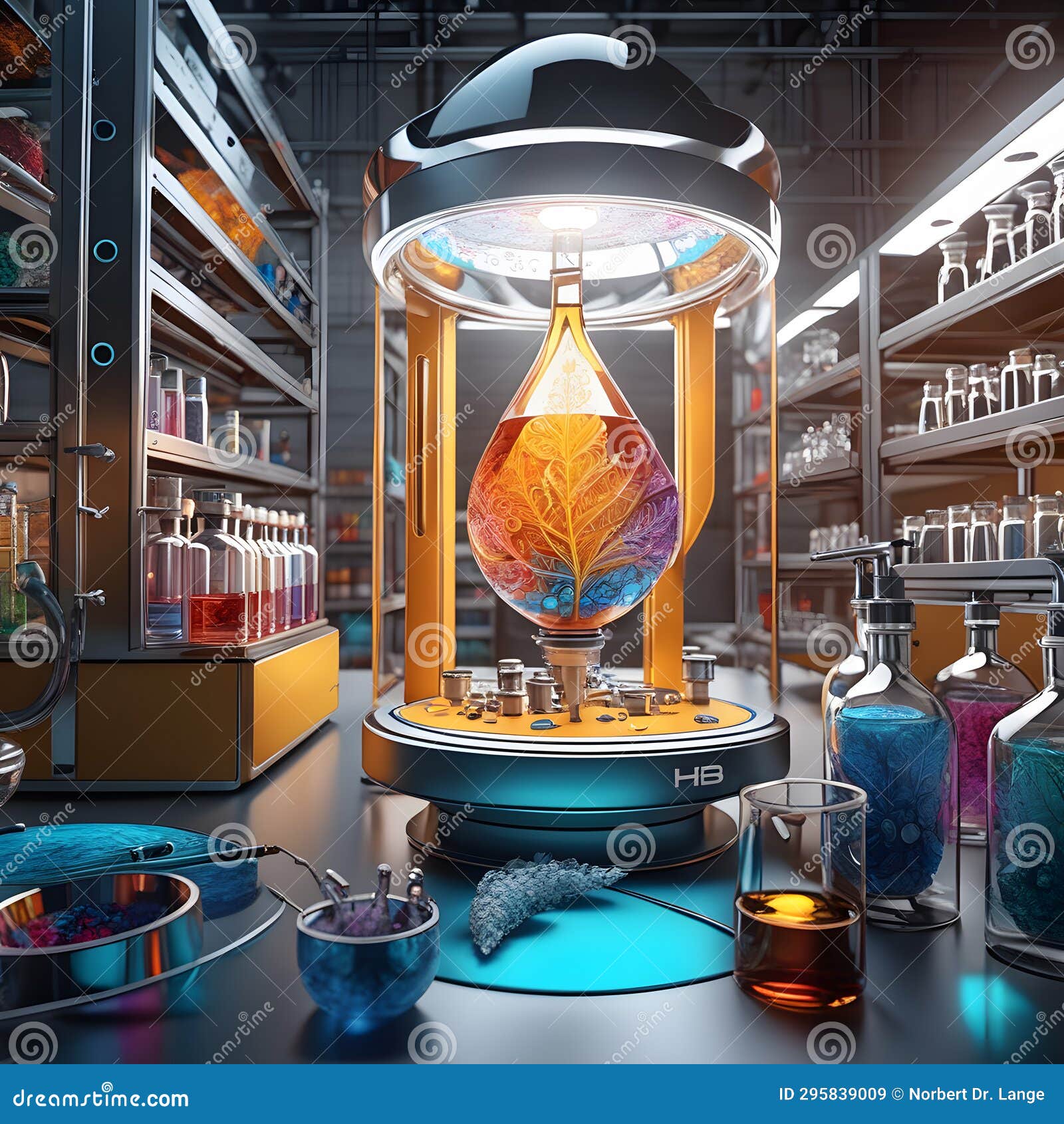 Great Laboratory, AI-Generatet Stock Illustration - Illustration of ...