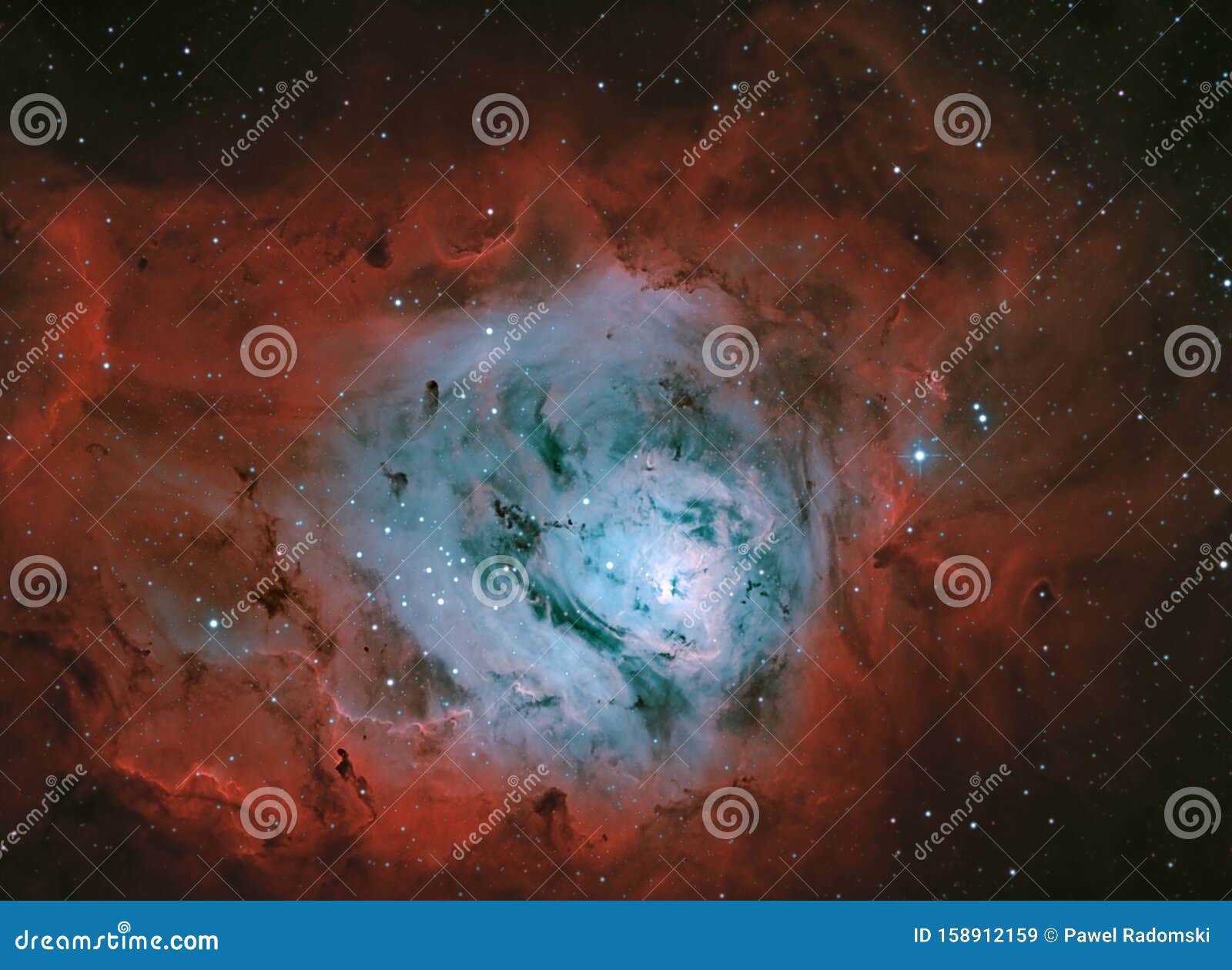 Great Lagoon Nebula in Sagittarius, Messier 8 Stock Image - Image of ...