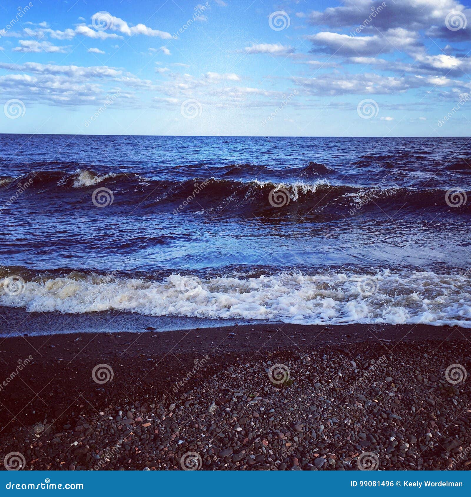 Great Lake Waves stock photo. Image of peaceful, beach - 99081496