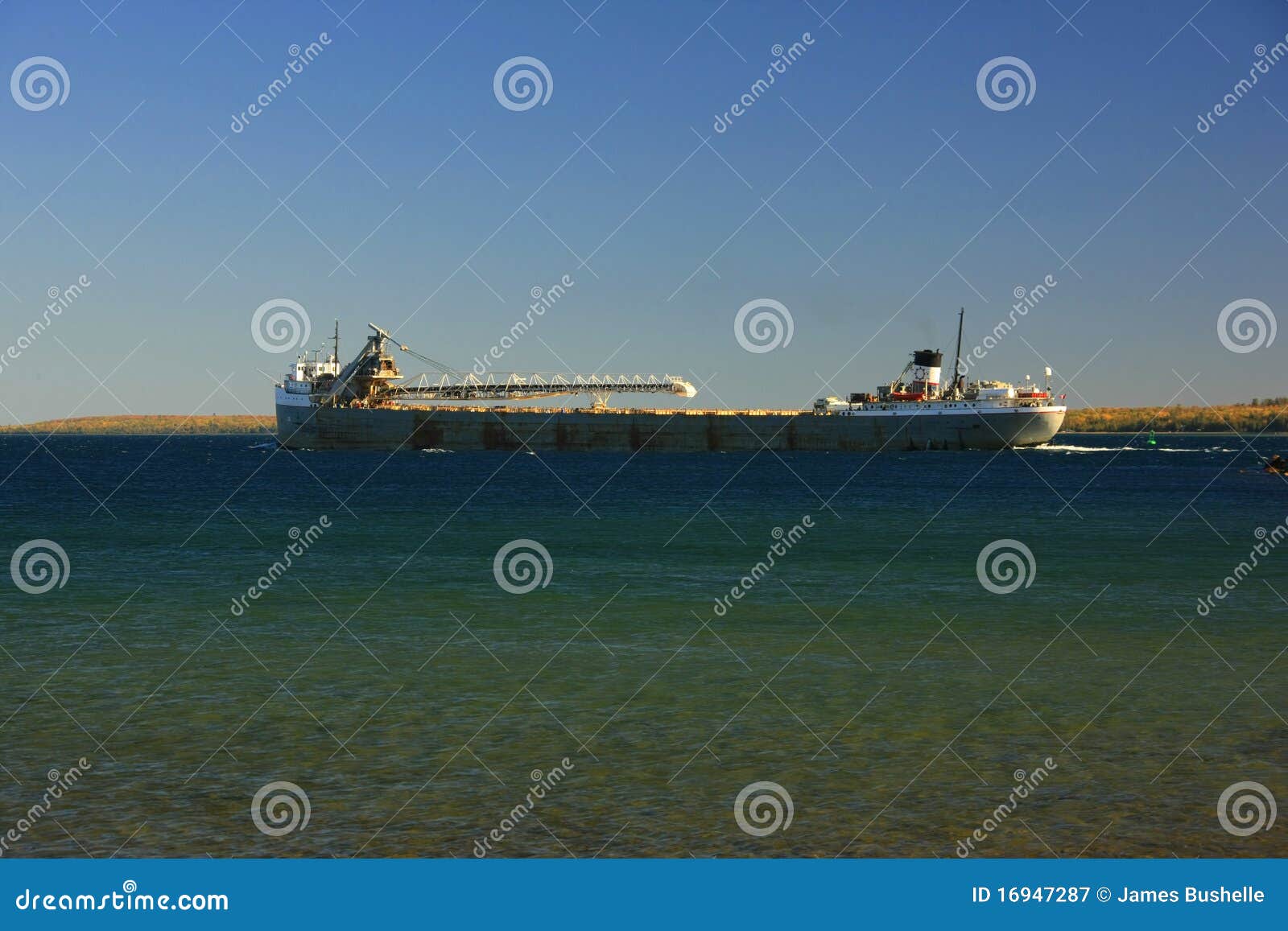 Great lakes freighter stock image. Image of michigan - 16947287
