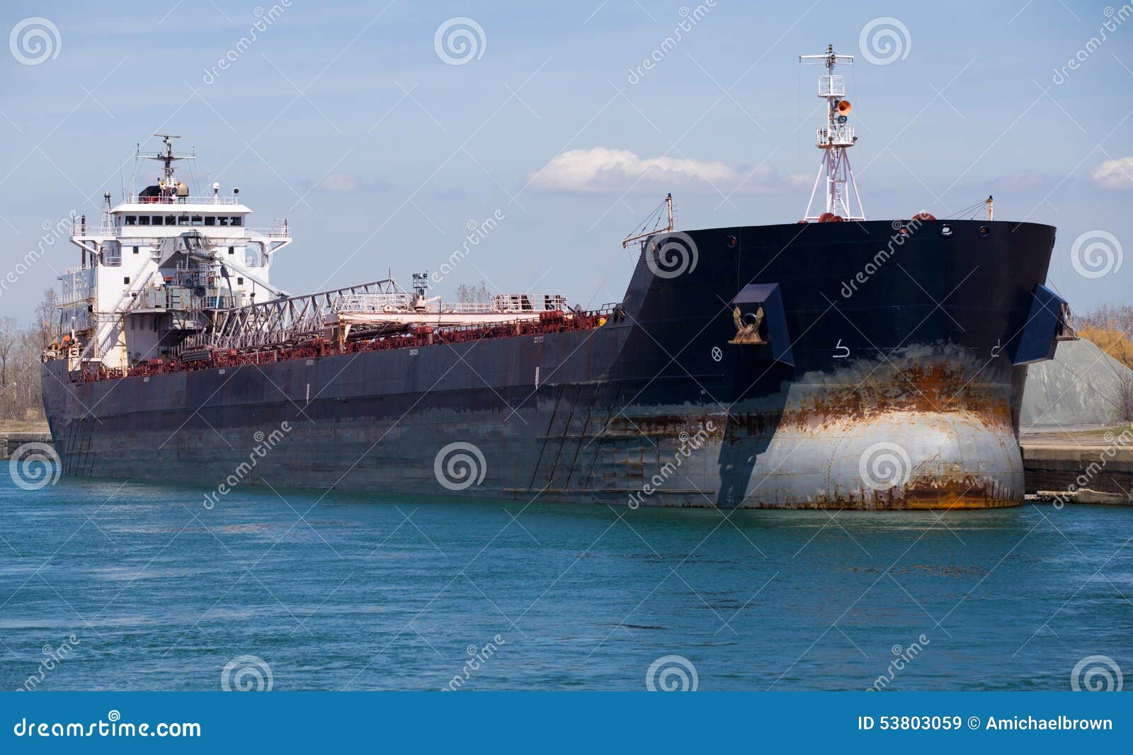 Great Lakes Freighter Ship at Dock. Stock Image - Image of grand, lake ...