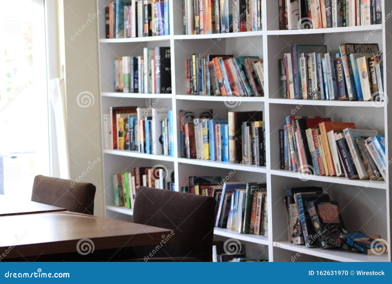 Great Library with Shelves Full of Books Editorial Image - Image of ...
