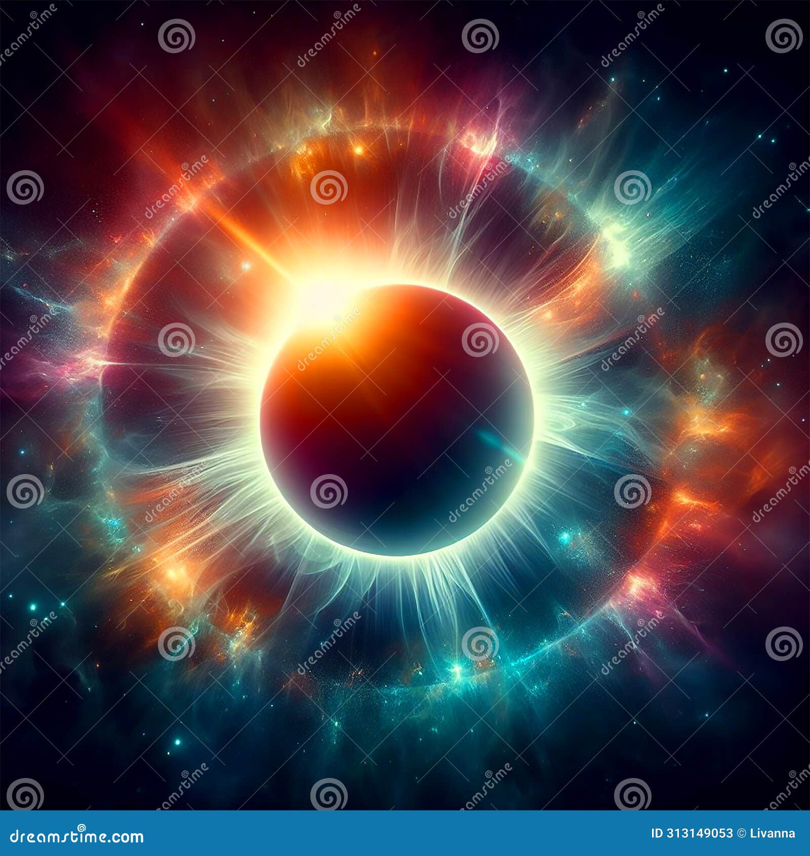 The Great Light Mystery: the Unforgettable Solar Eclipse! Stock ...