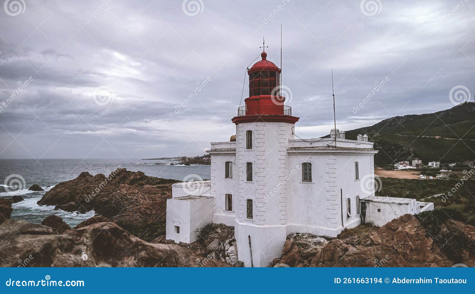 The Great Lighthouse in Jijel, Algeria Stock Photo - Image of cove ...